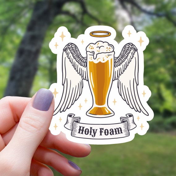 Holy Foam Beer Sticker Drinking Sticker Water Bottle | Etsy
