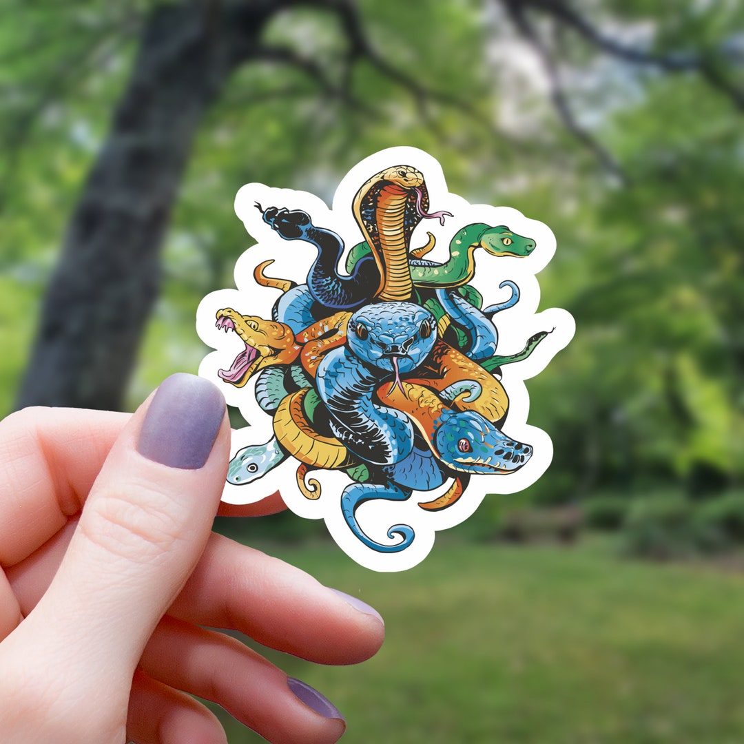 Snakes Sticker | Snake Sticker | Vinyl Sticker | Laptop Sticker | Water ...