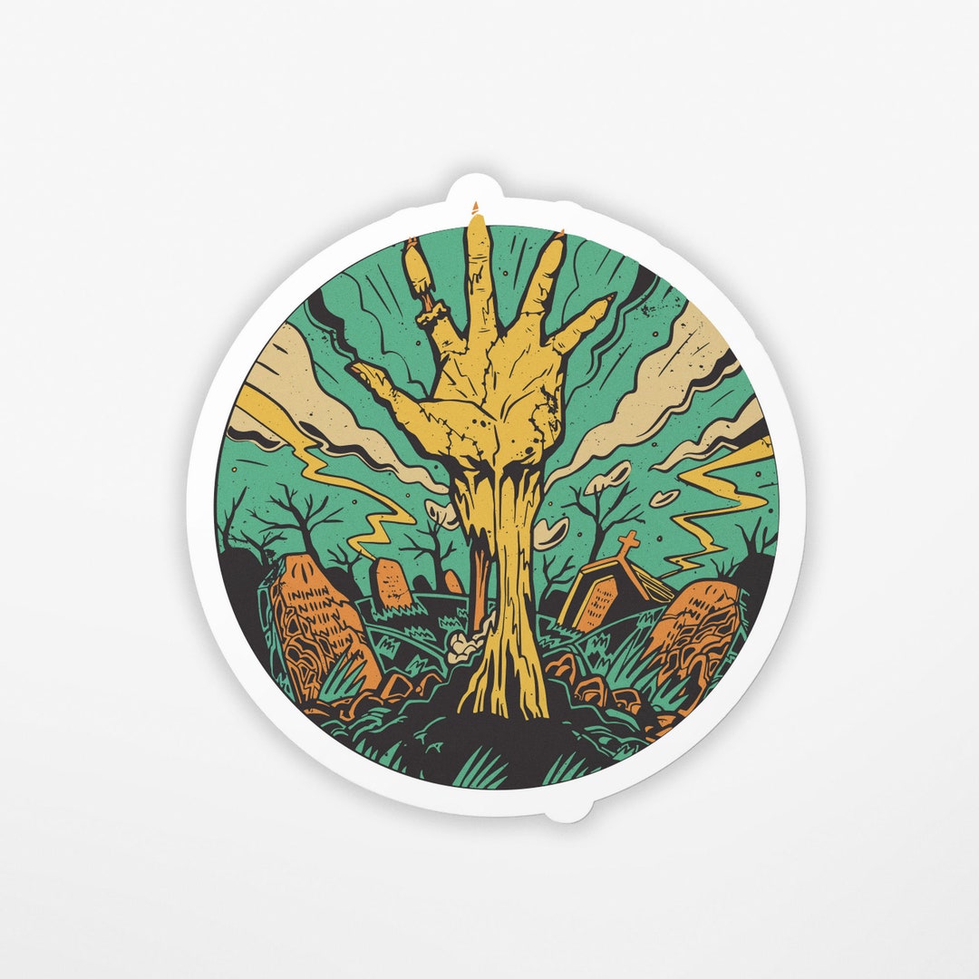 Zombie Hand Sticker | Horror Sticker | Vinyl Sticker | Water Bottle ...