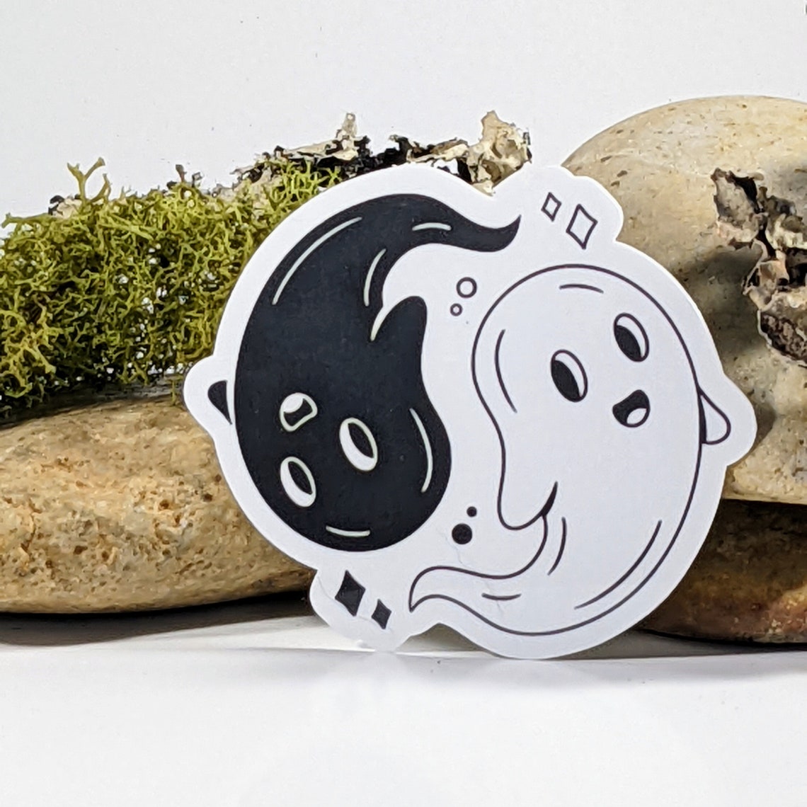 Ghost Yin Yang Sticker | Balance Sticker | Ghost Sticker | Waterproof ...