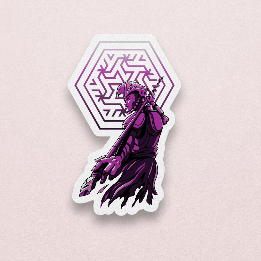 Dark Warrior Woman Sticker | Fighter Sticker | Water Bottle Sticker ...