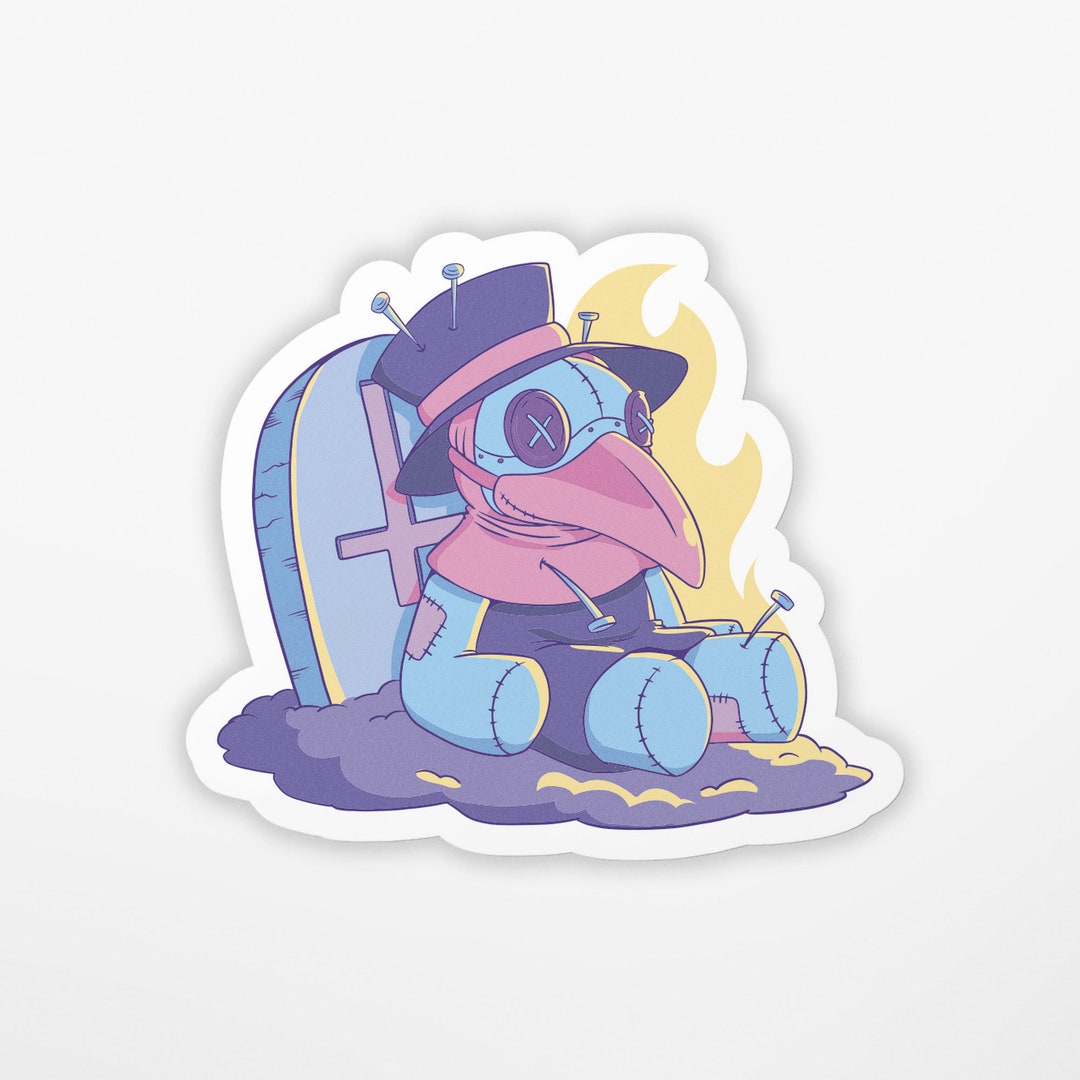 Pastel Plague Doctor Sticker | Kawaii | Vinyl Sticker | Water Bottle ...