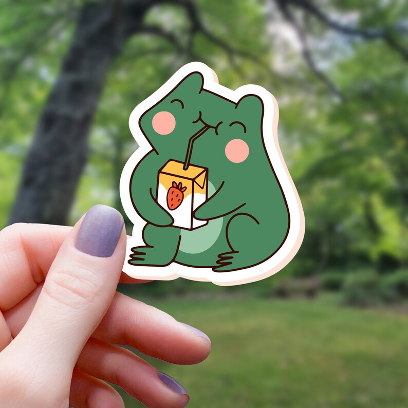 Frog Juice Box Sticker Frog Sticker Water Bottle Sticker - Etsy