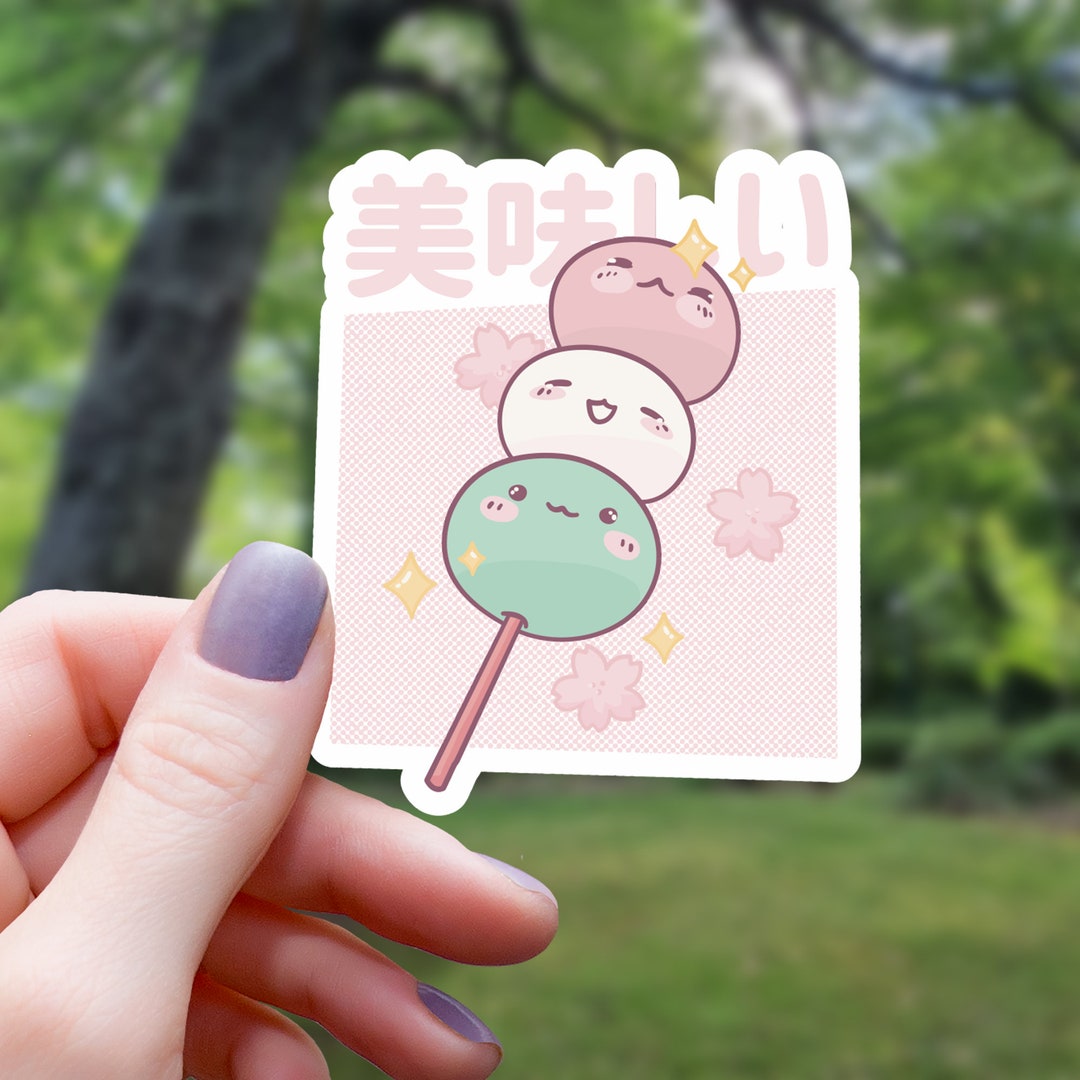Kawaii Mochi Foodie Sticker | Mochi Sticker | Water Bottle Sticker ...