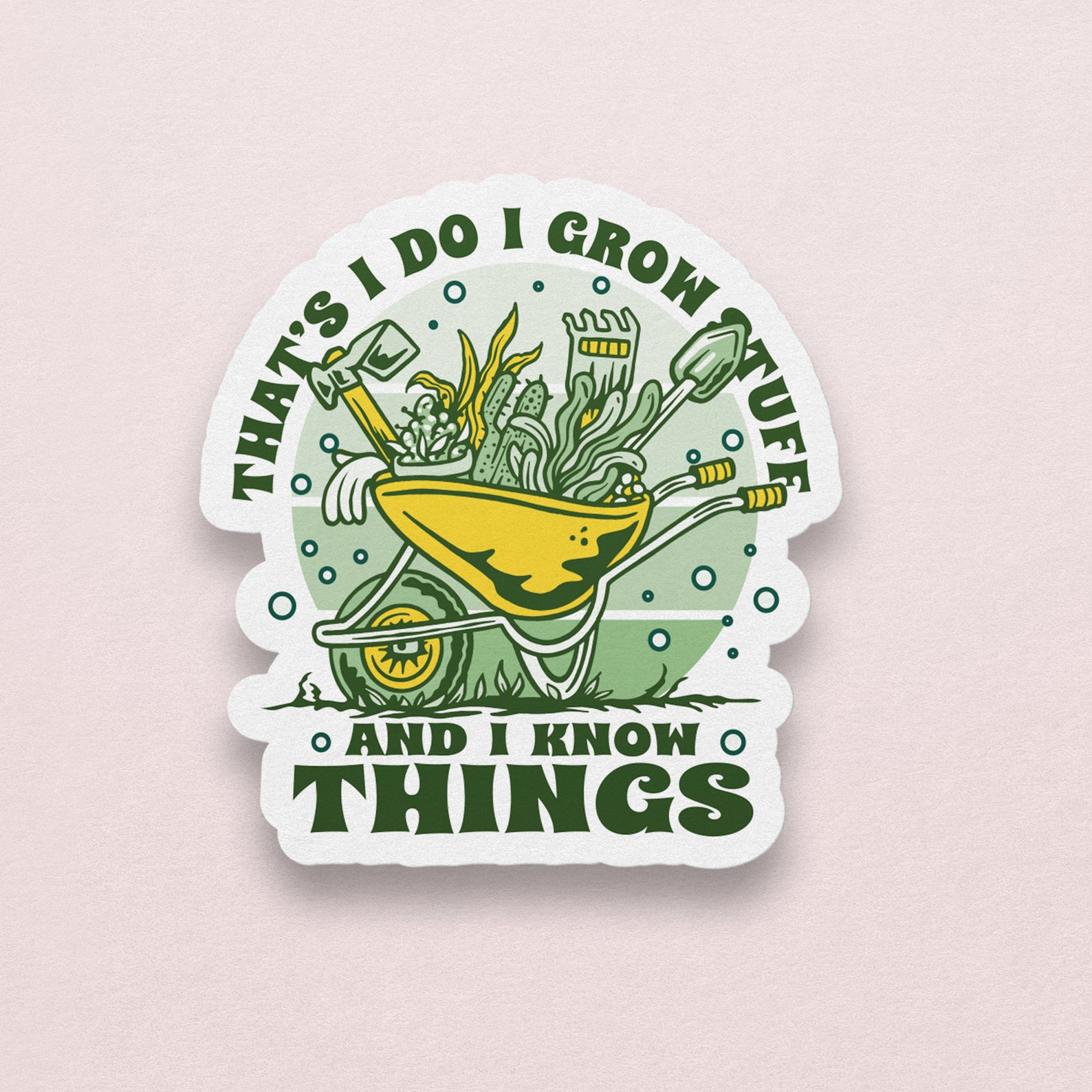 I Grow and Know Things Sticker | Gardening Sticker | Water Bottle ...