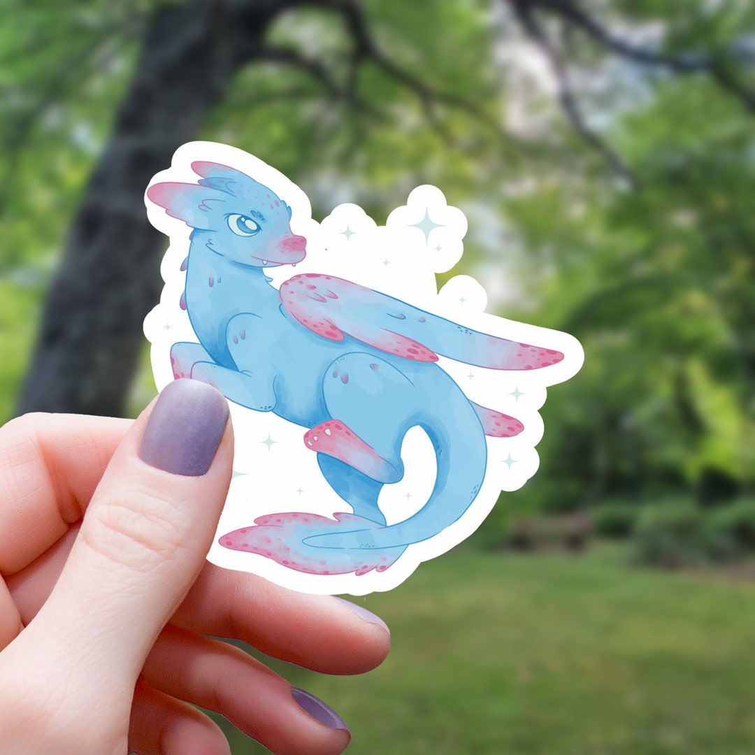 Cute Dragon Sticker Pastel Dragon Sticker Water Bottle Sticker Laptop ...