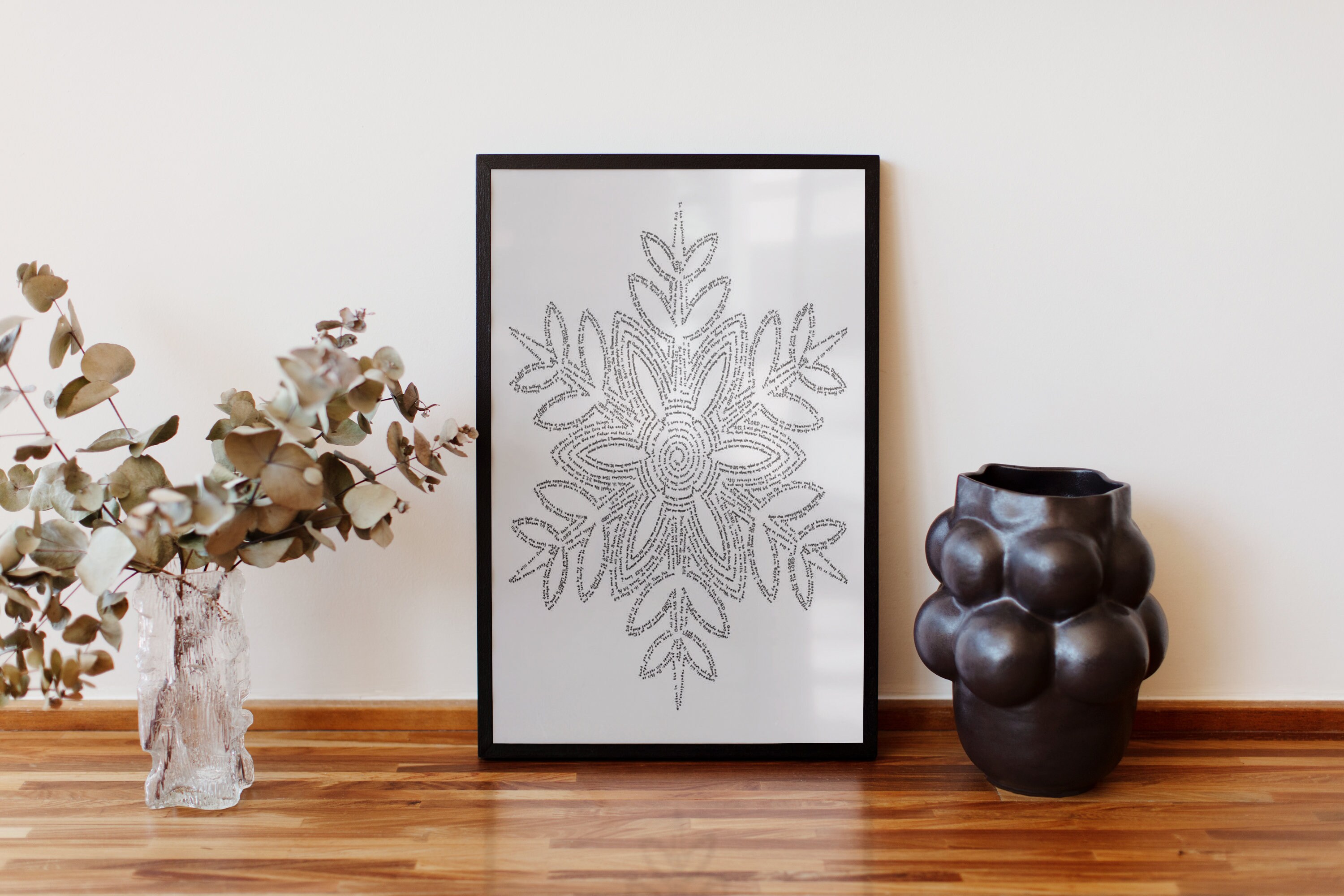 Bible Verse Snowflake Wall Art Bible Verse Poster | Etsy