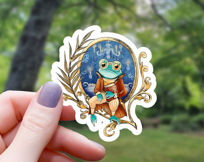 Cute Frog Wizard Sticker, Cute Wizard Sticker, Cute Frog Sticker,animal ...