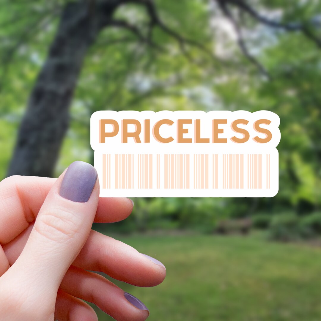 Priceless Sticker | Barcode Sticker | Water Bottle Sticker | Laptop ...