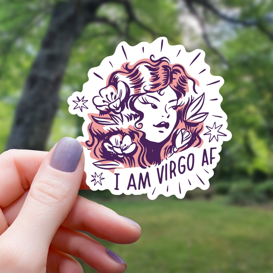 Virgo Zodiac Sticker | Virgo Zodiac Sign Sticker | Water Bottle Sticker ...