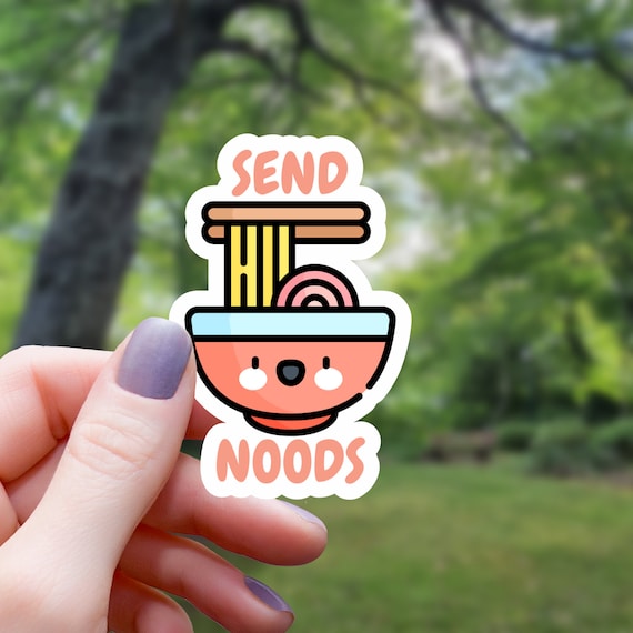 Send Noods Sticker Ramen Sticker Water Bottle Sticker | Etsy