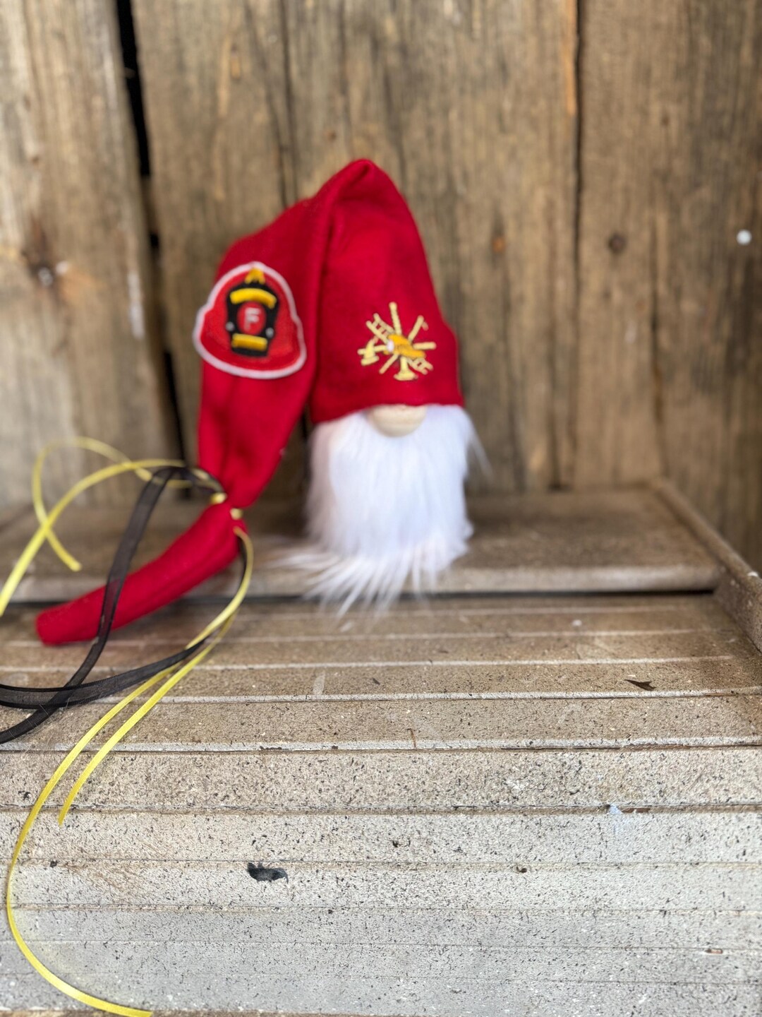 Fireman Gnome/handmade Gnome/tiered Tray Decor/first Responder Gnome ...