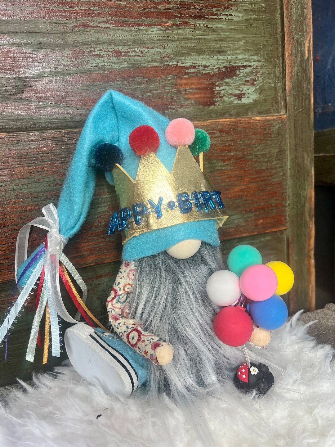 Happy Birthday Gnome/party Gnome/birthday Decor/handmade Gnome/party ...