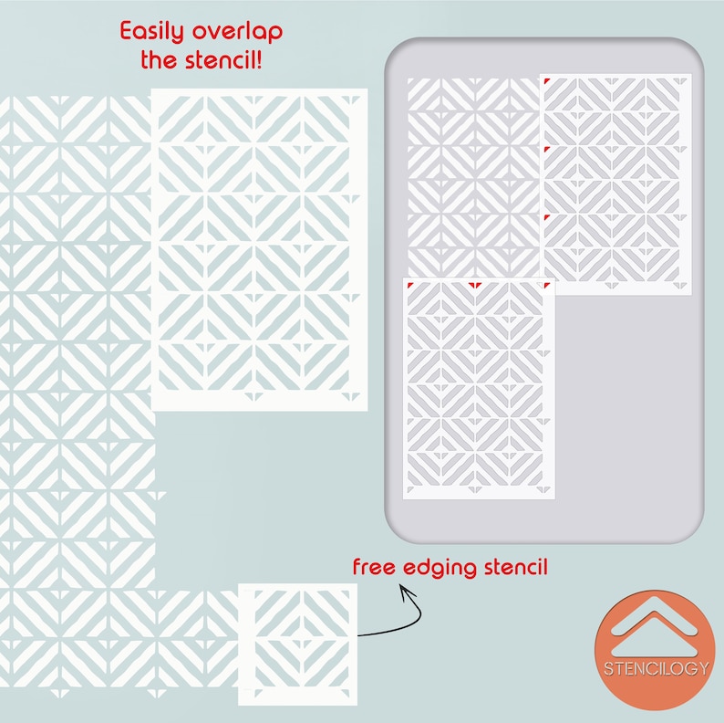 SAMARA - Large Wall Stencil Pattern / Wall Stencils for Painting ...