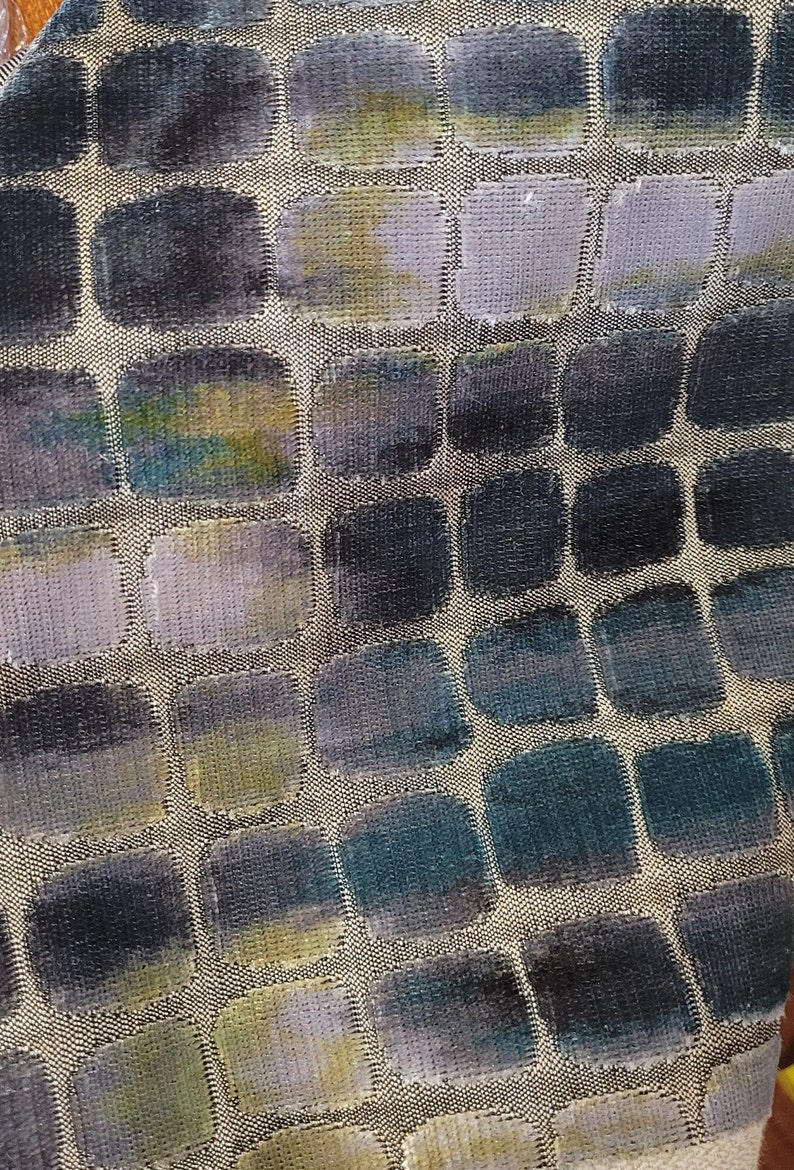 Zinc Textile Romo Tobia Cerulean Color Shifting Velvet Fabric 7-1/2 Yd ...