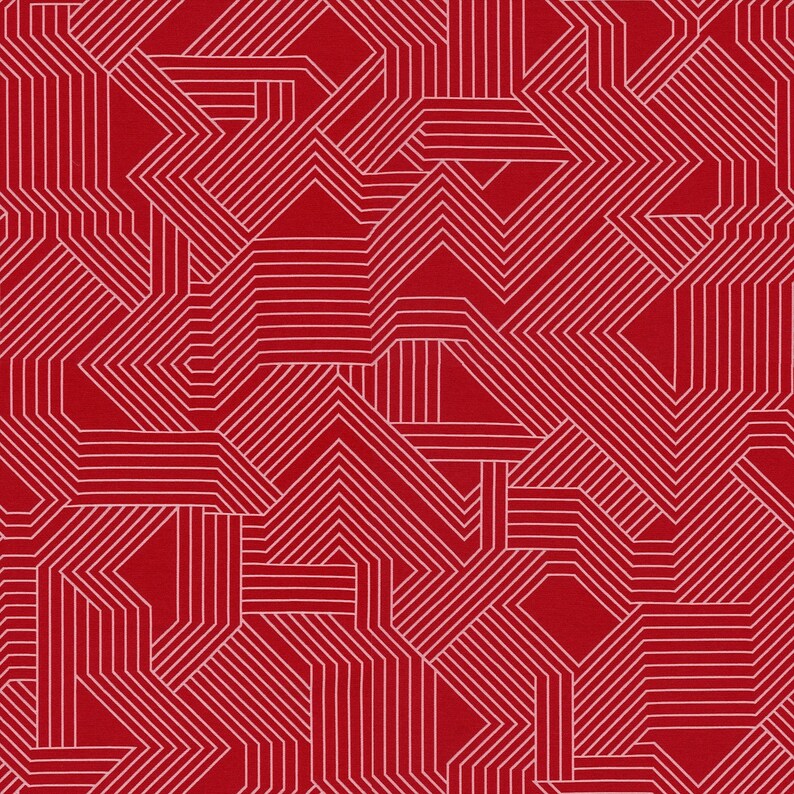 Carnegie Maze Red 6550-36 4 Yard Fabric Remnant - Etsy