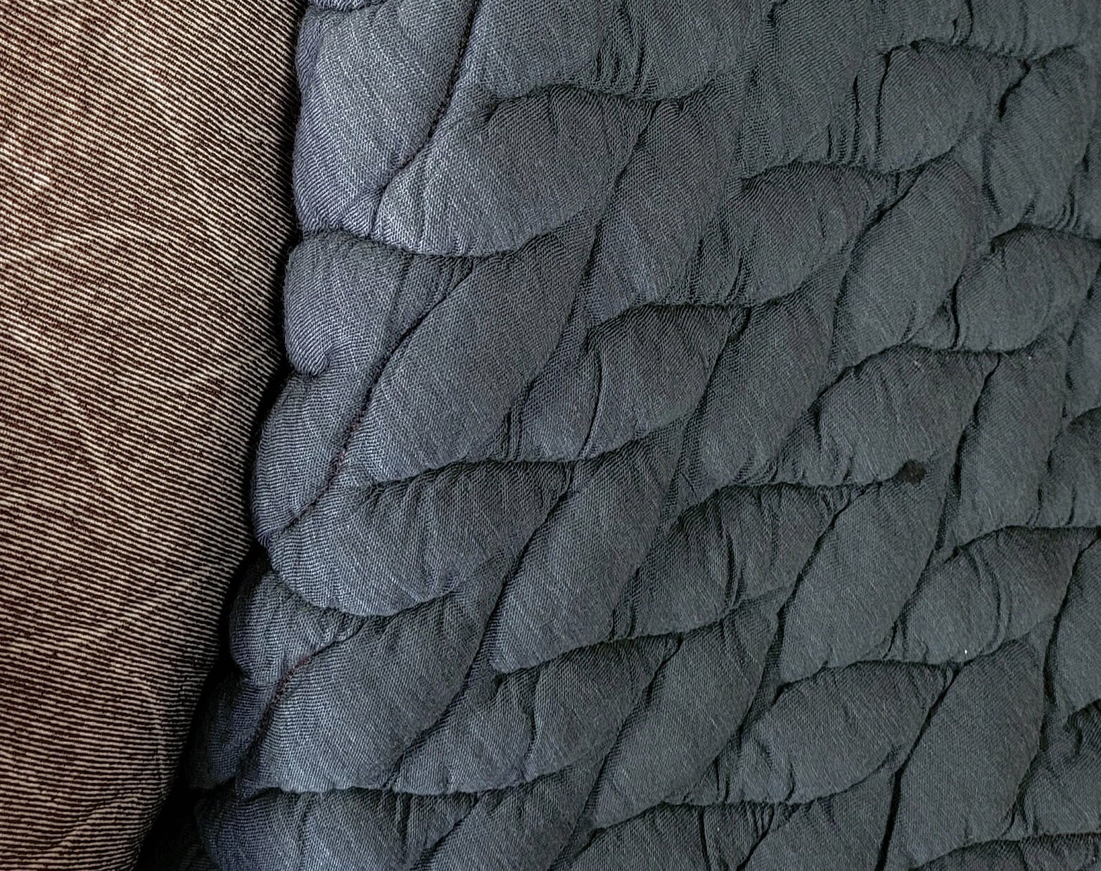 Kvadrat Febrik Big Braid Graphite Fabric by the Yard - Etsy