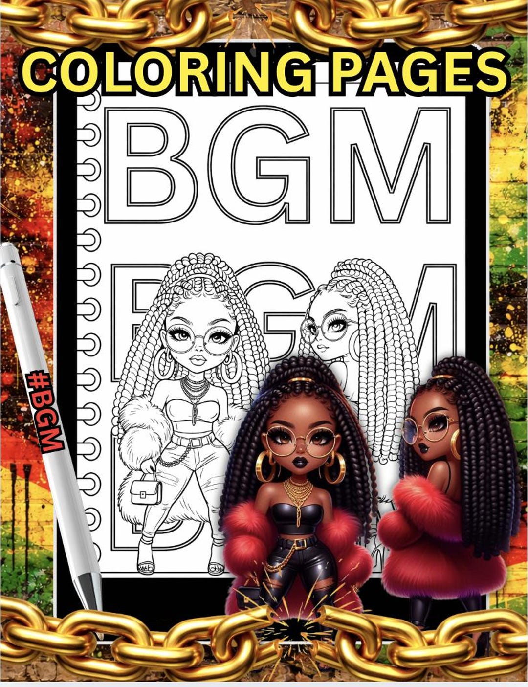 Black Girl Magic (BGM) Coloring Pages - Done for You - PLR - Etsy