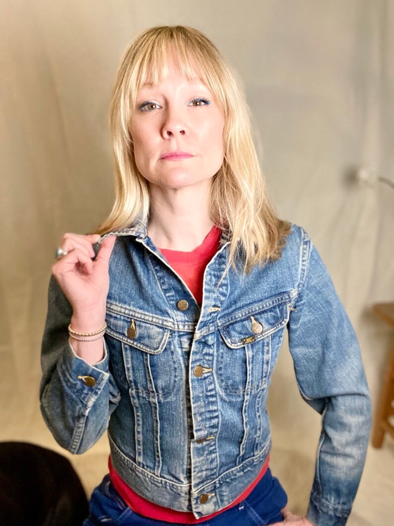 Vintage LEE Denim Jacket With Embroidered Backside - Love Spreads Germs ...