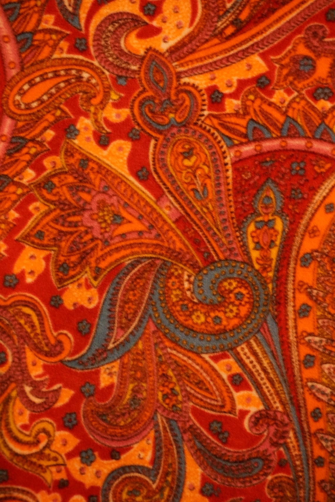 Vintage Velvet 1960's Lissane Paisley Print Robe Dress - Etsy