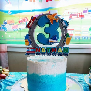 Transportation Cake Topper, Car Theme Custom Birthday Cake Topper - Etsy