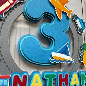 Transportation Cake Topper, Car Theme Custom Birthday Cake Topper - Etsy
