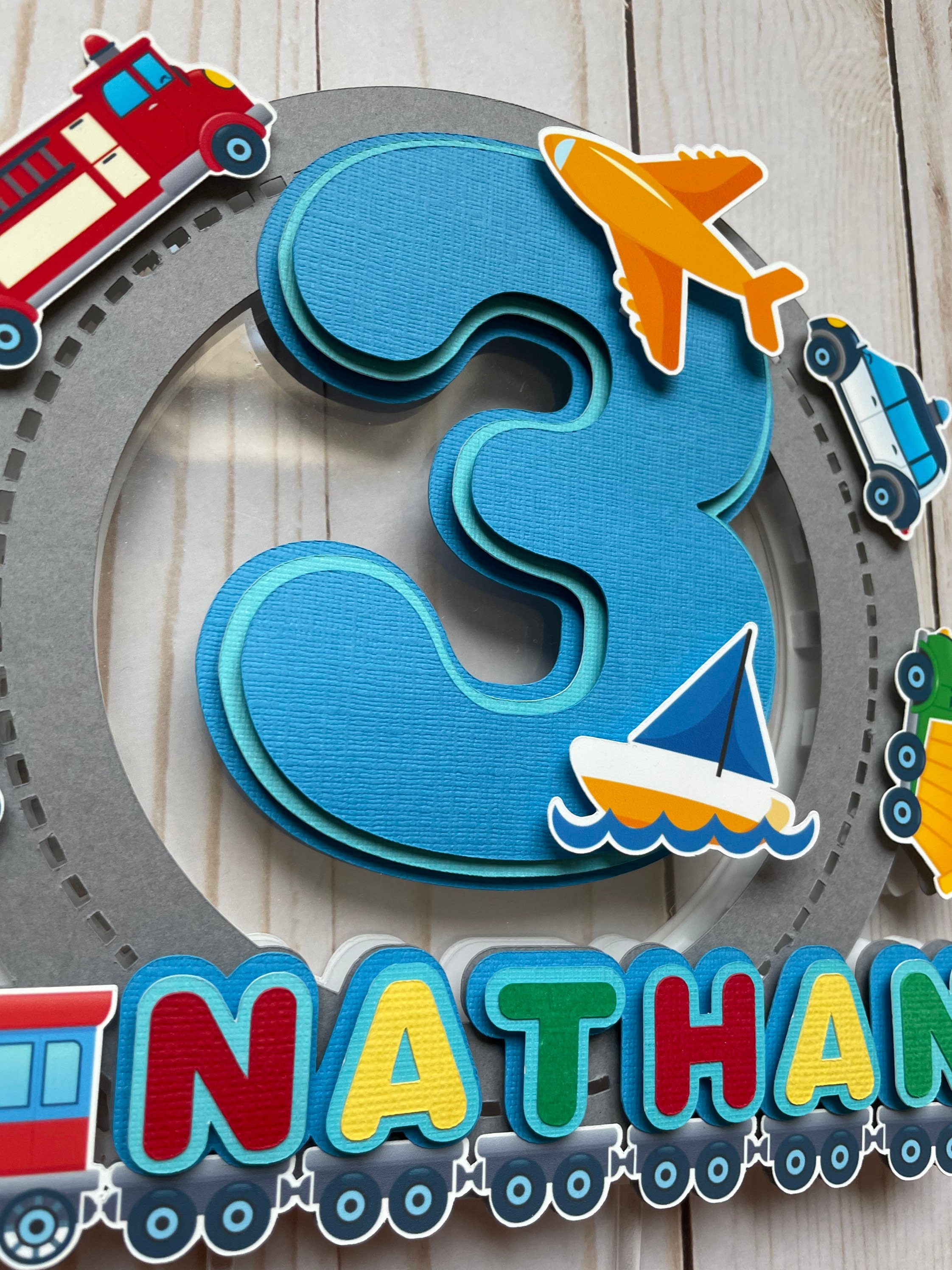 Transportation Cake Topper, Car Theme Custom Birthday Cake Topper - Etsy