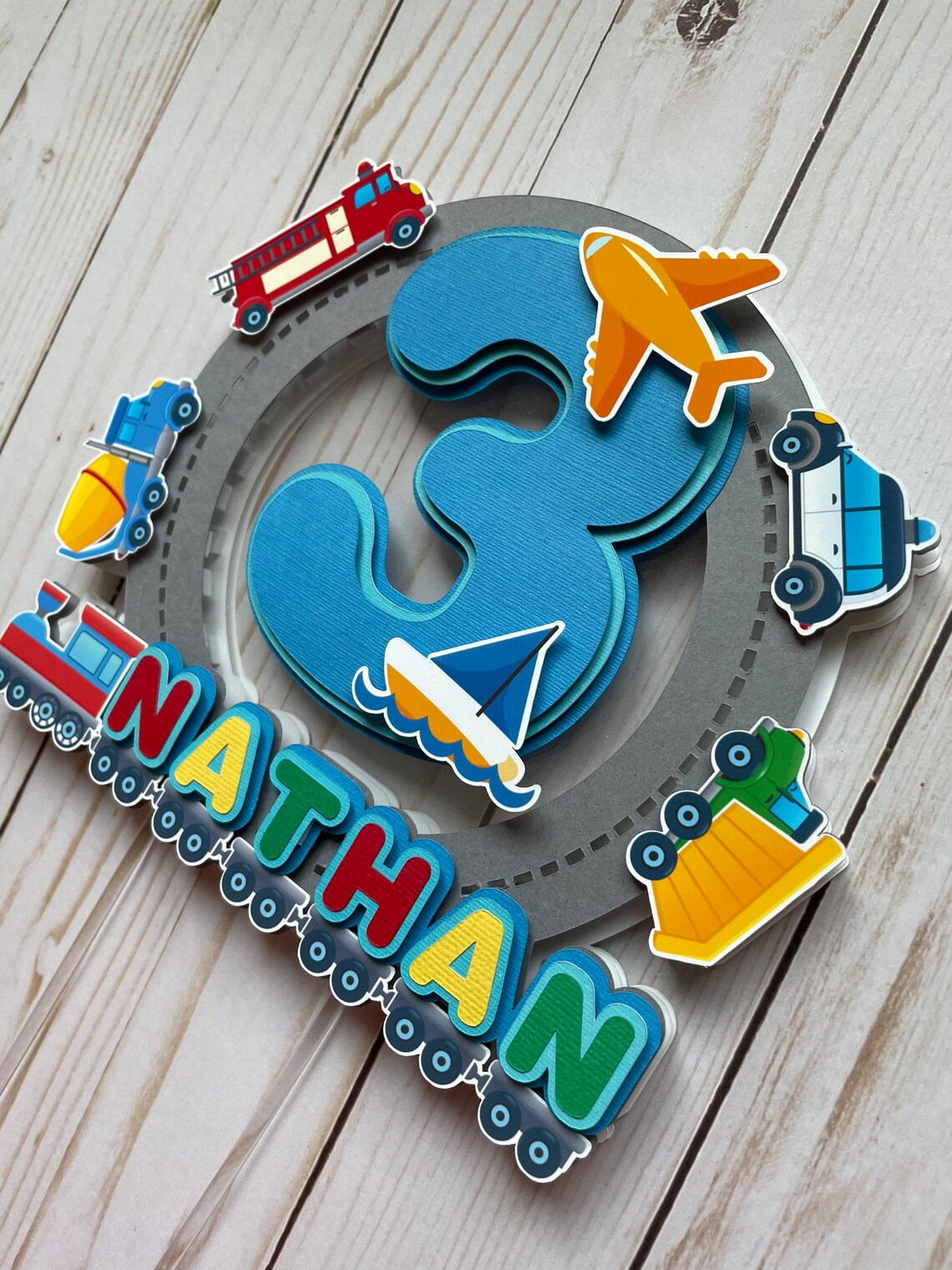 Transportation Cake Topper, Car Theme Custom Birthday Cake Topper - Etsy