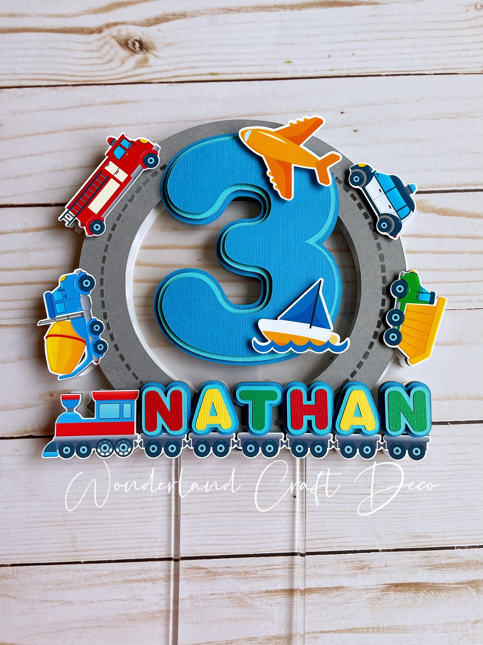 Transportation Cake Topper, Car Theme Custom Birthday Cake Topper - Etsy