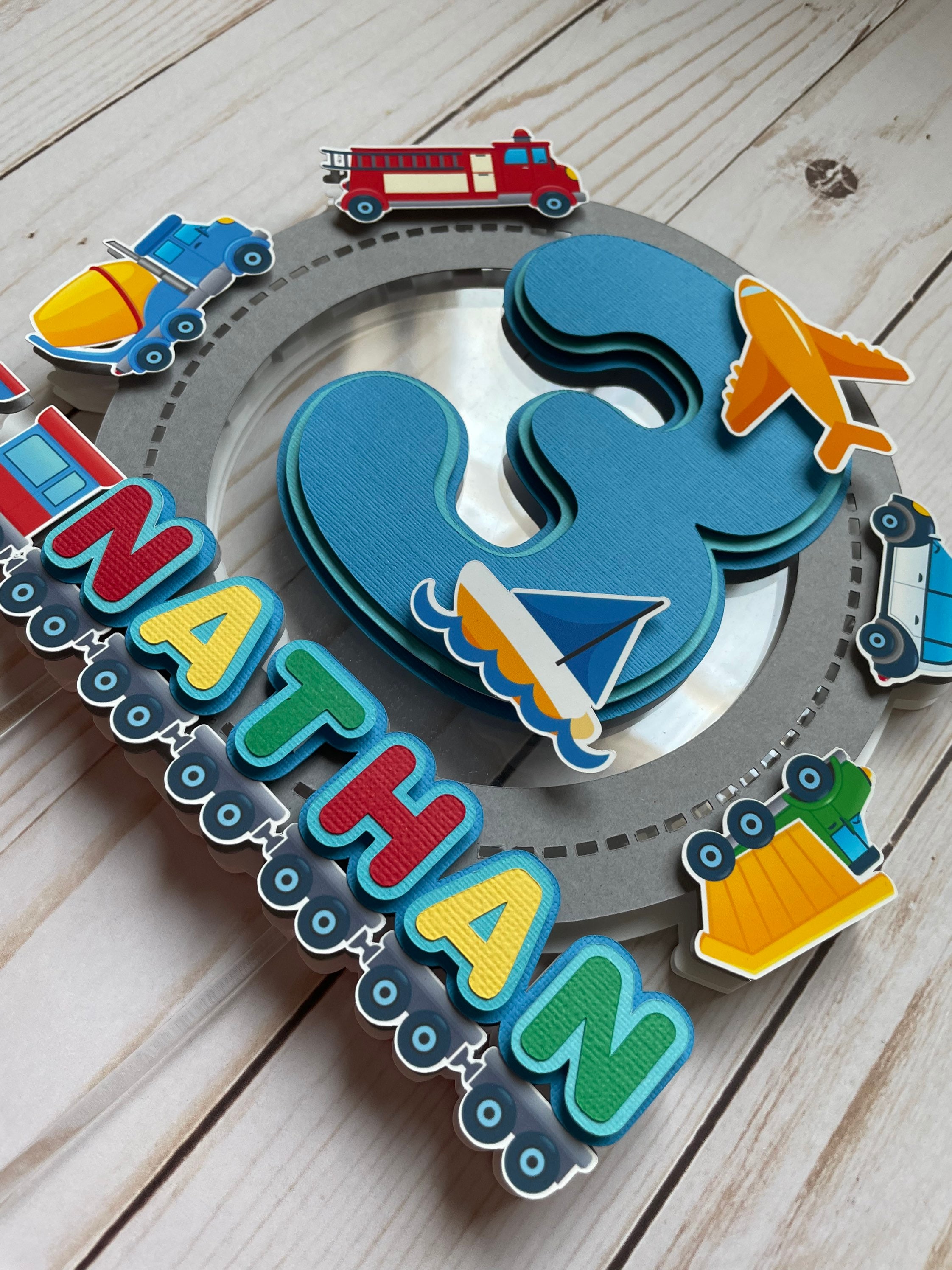 Transportation Cake Topper, Car Theme Custom Birthday Cake Topper - Etsy