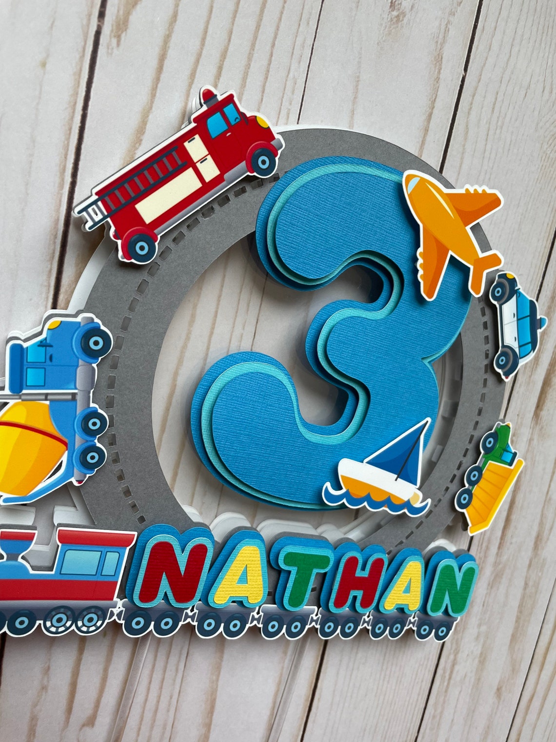 Transportation Cake Topper, Car Theme Custom Birthday Cake Topper - Etsy