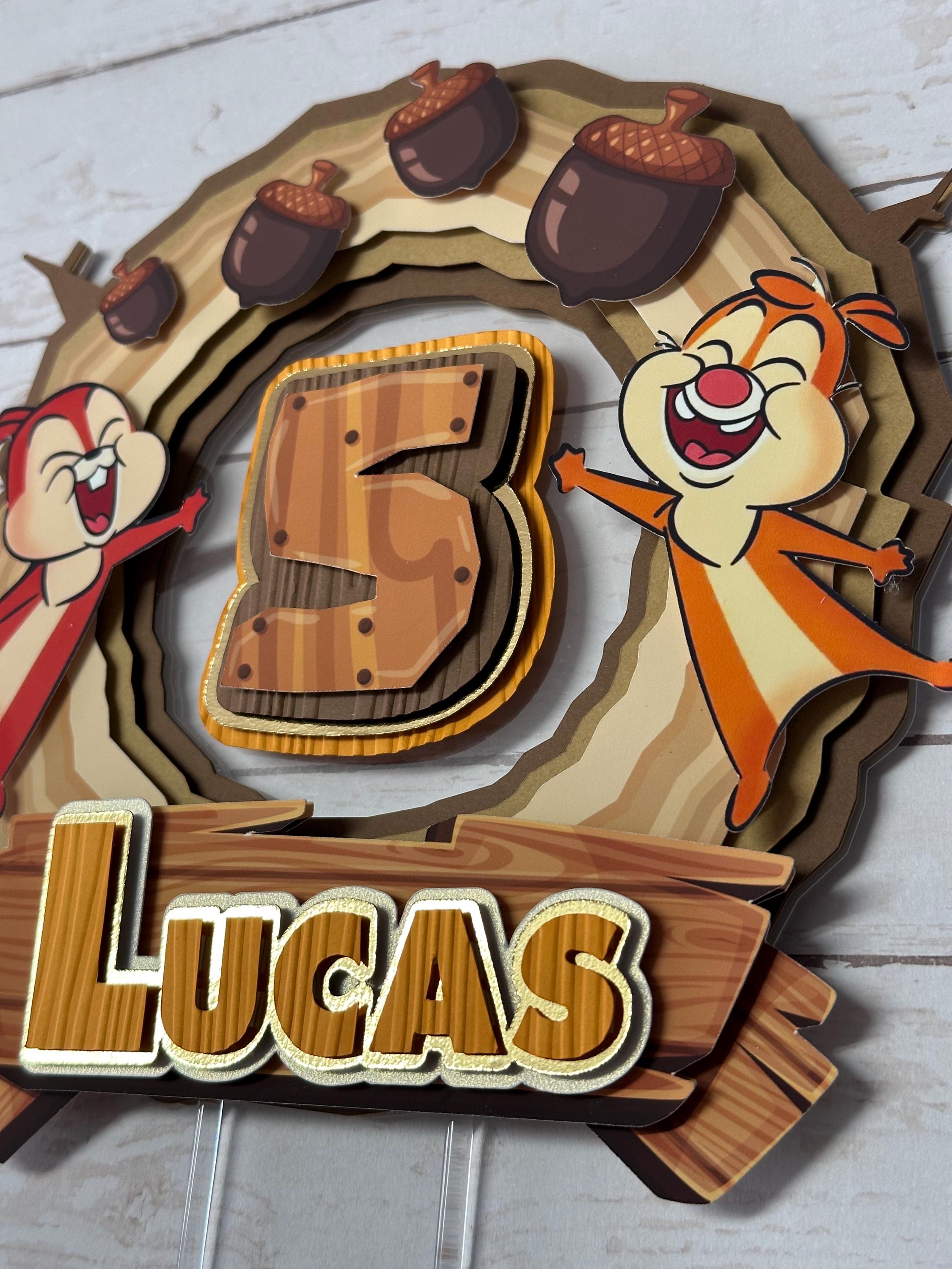 Disney Cake Topper, Chip N Dale Theme Custom Birthday Cake Topper - Etsy
