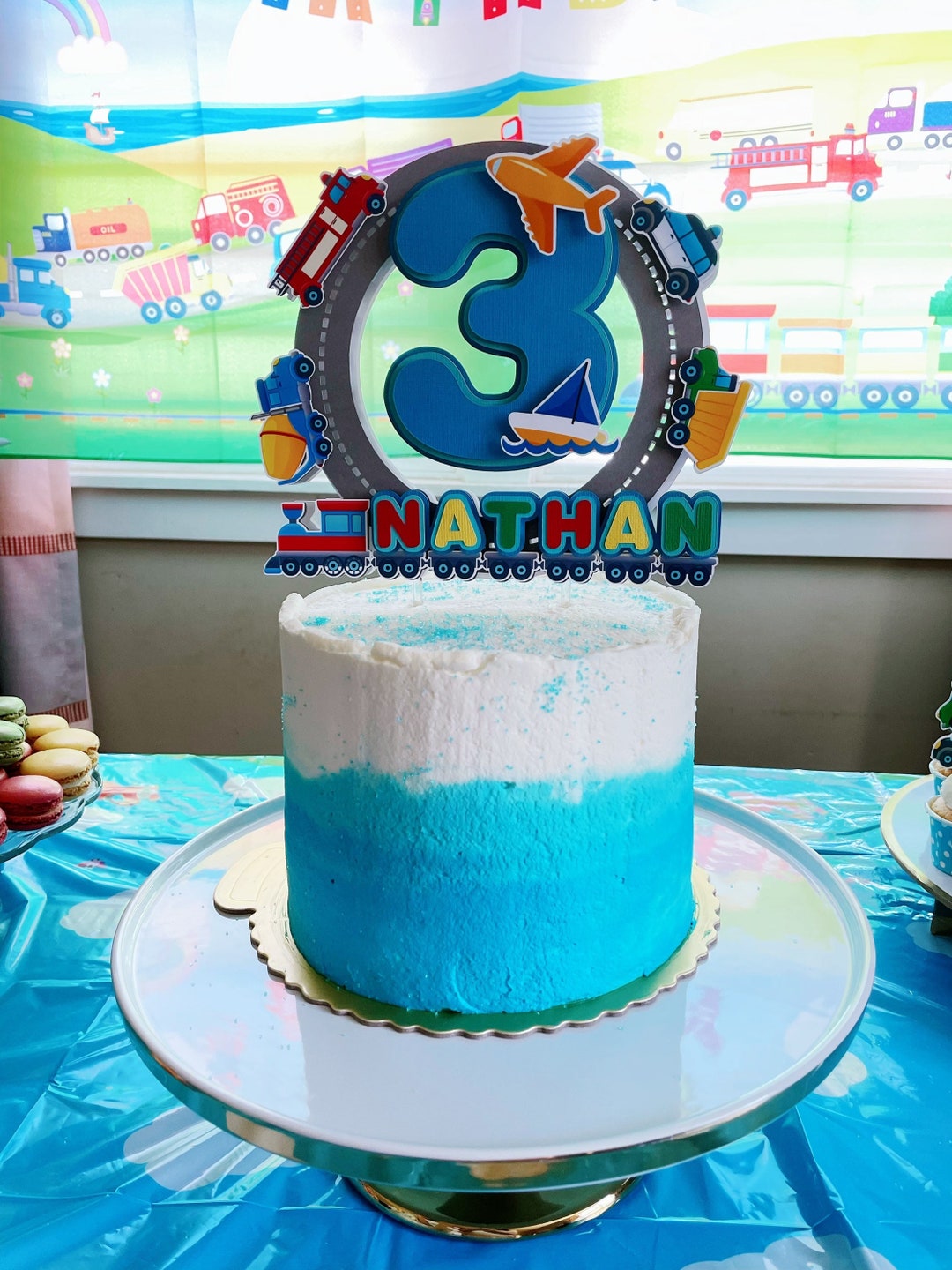 Transportation Cake Topper, Car Theme Custom Birthday Cake Topper - Etsy