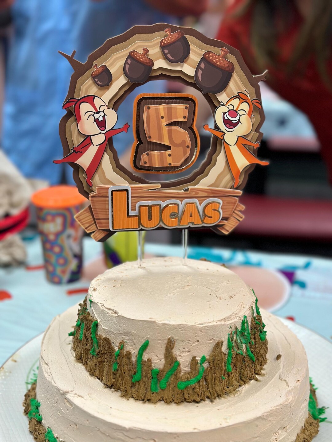 Disney Cake Topper, Chip N Dale Theme Custom Birthday Cake Topper - Etsy