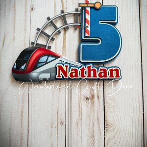 Train Theme, High Speed Train Custom Birthday Cake Topper - Etsy