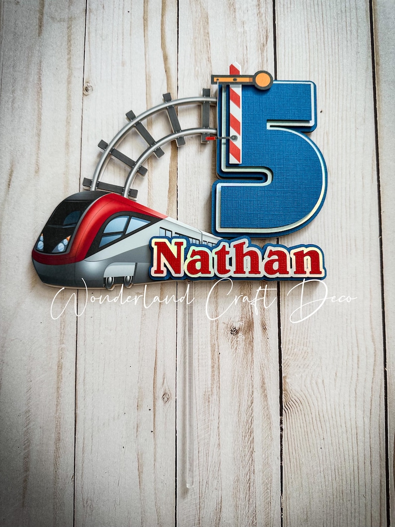 Train Theme, High Speed Train Custom Birthday Cake Topper - Etsy