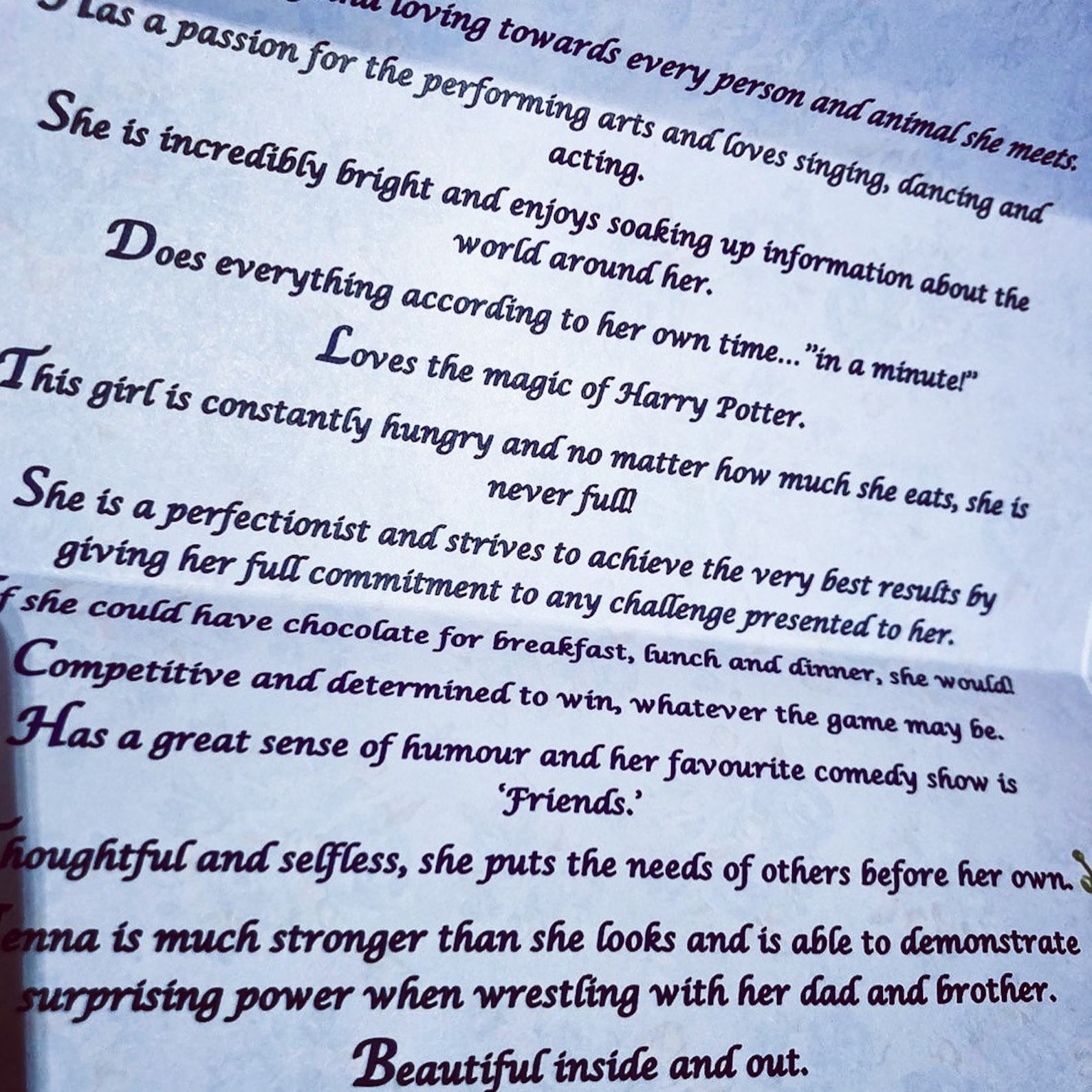 Personal Qualities List on Decorative Paper. - Etsy