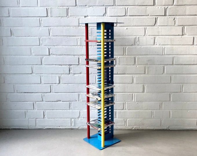 Vintage CD Stand, CD Shelf Metal, CD Shelf 90s, Colorful Record Stand ...