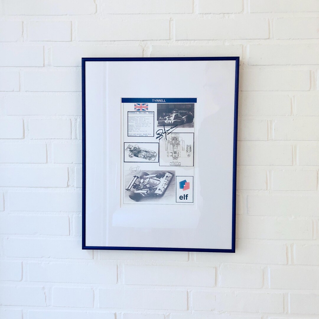 Rare Autographs Tyrrell, ELF P34 Racing Team Poster, Checkter ...