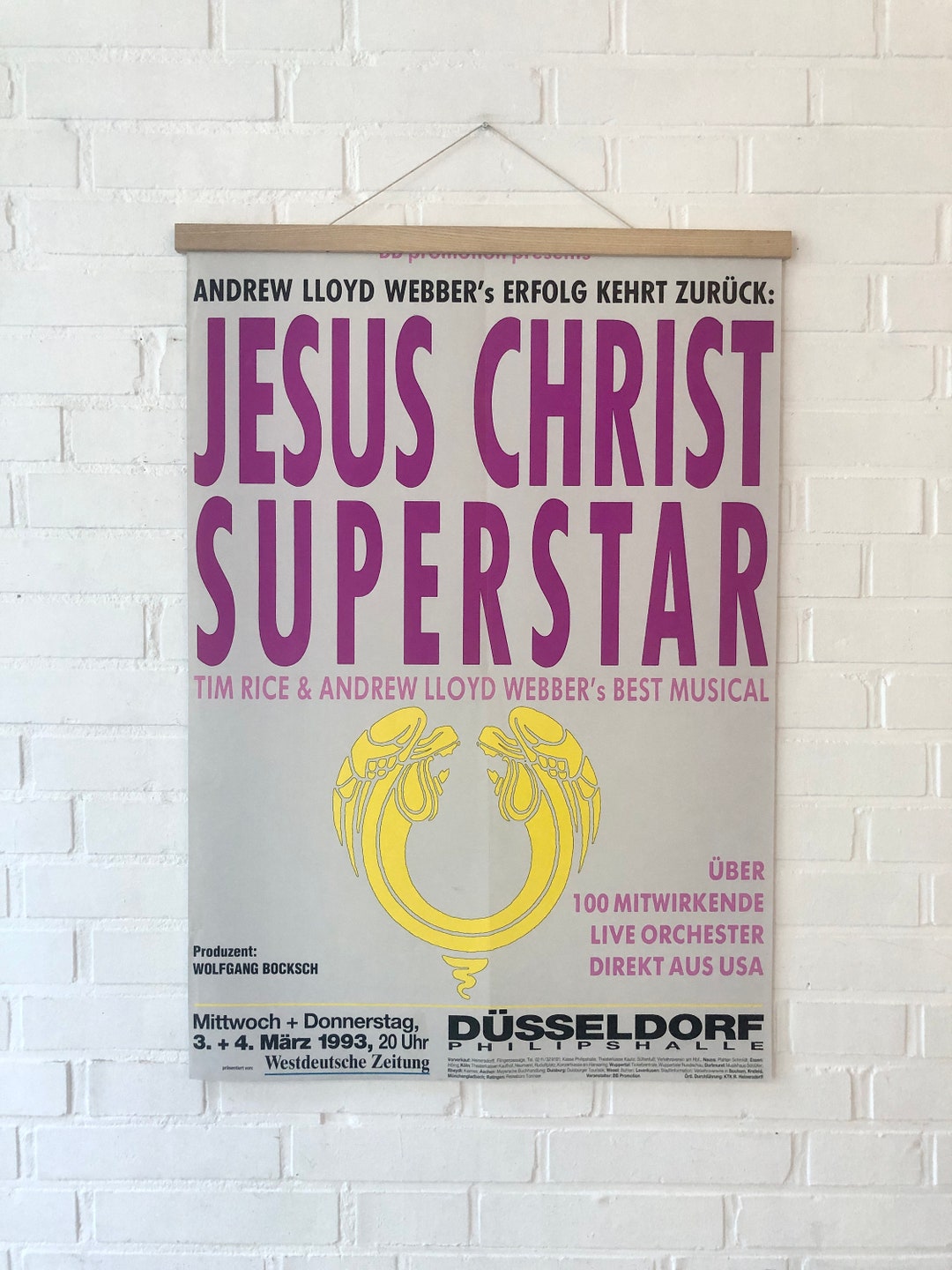Original Poster jesus Christ Superstar, Andrew Lloyd Webber, Vintage ...