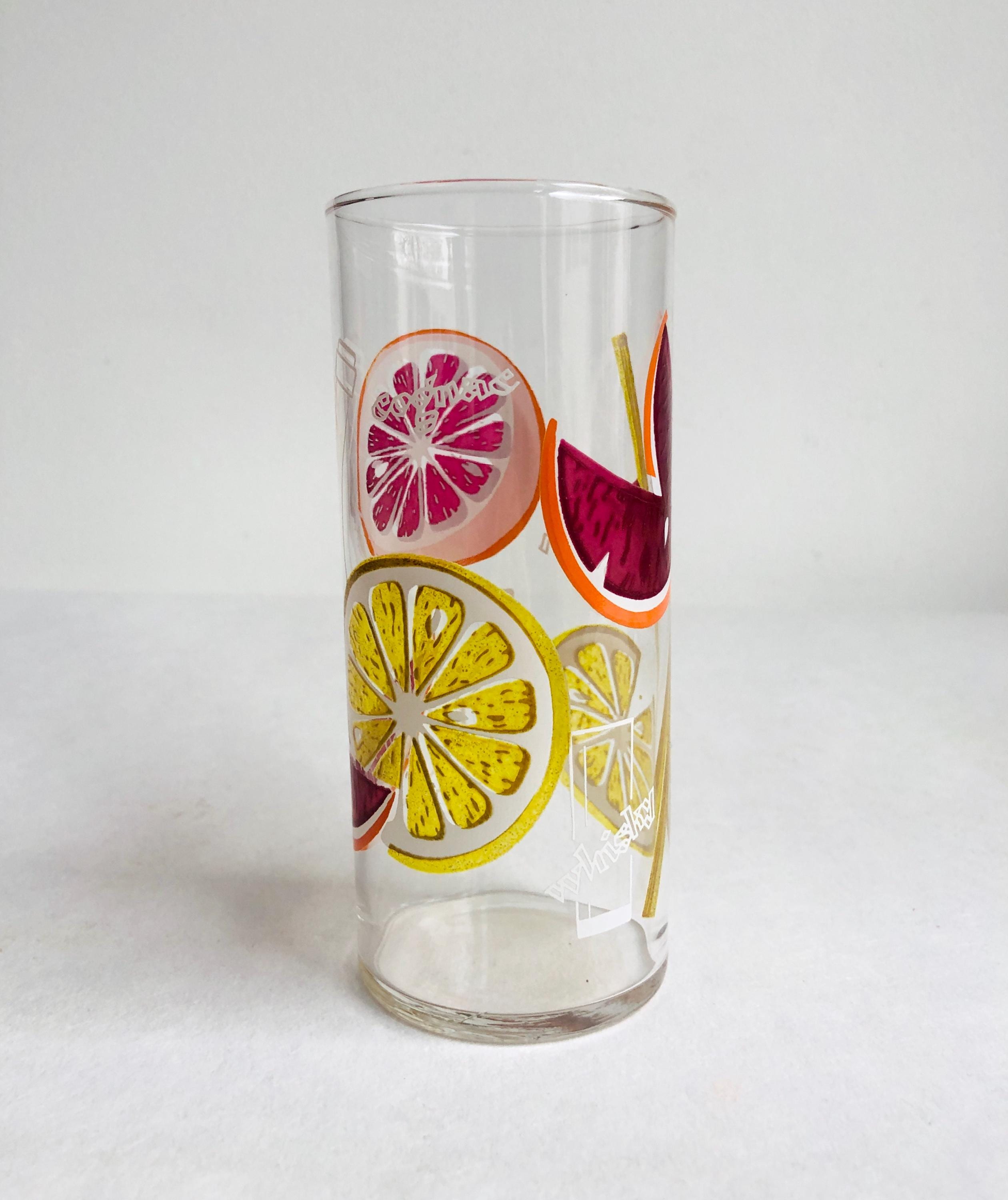 4 Cocktail Glasses From the 70s, Punch Glasses, Vintage Long Drink ...