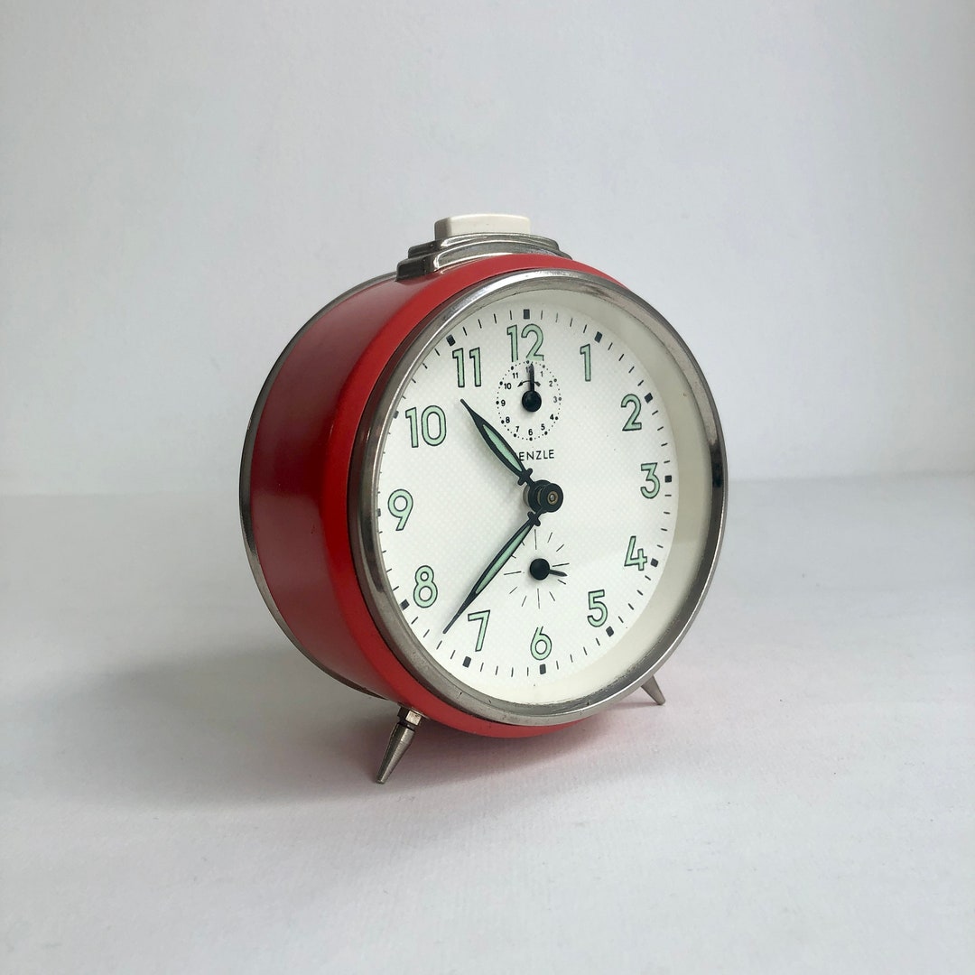 Vintage Alarm Clock kienzle, Table Clock 60s, Alarm Clock Orange - Etsy
