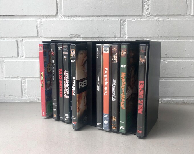 Vintage DVD Shelf, DVD Stand Midcentury, 90s, Box Plastic, Record Shelf ...