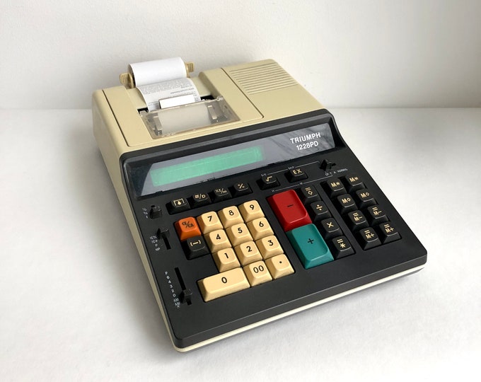Vintage Calculating Machine "triumpf 1228pd", 1970s, Desktop Calculator ...