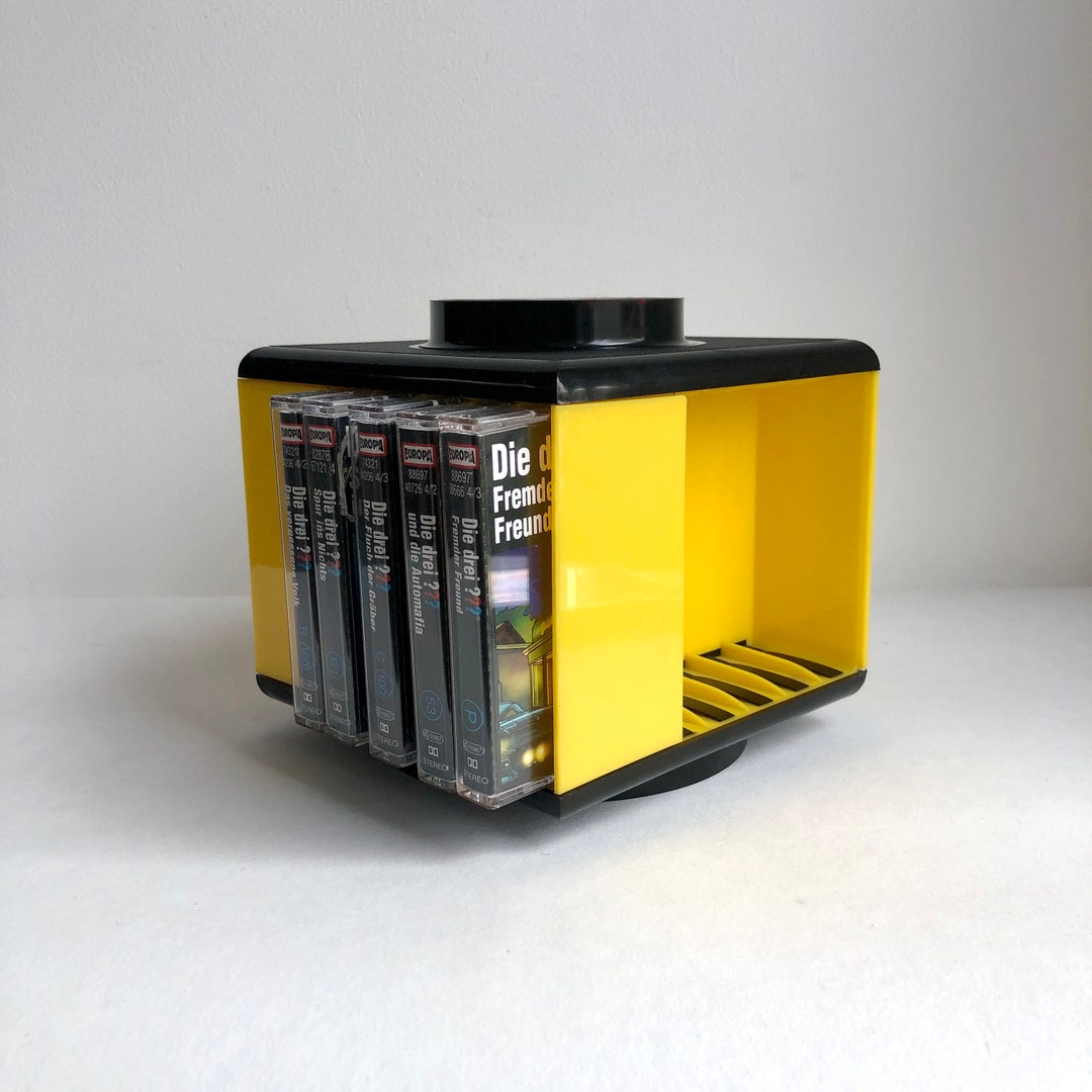 Vintage Cassette Cube, Cassette Roundel scona, 70s Yellow, Cassette ...