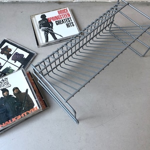 Vintage CD Shelf, CD Stand, Shelf 80s, CD Rack Metal, Vintage Record ...