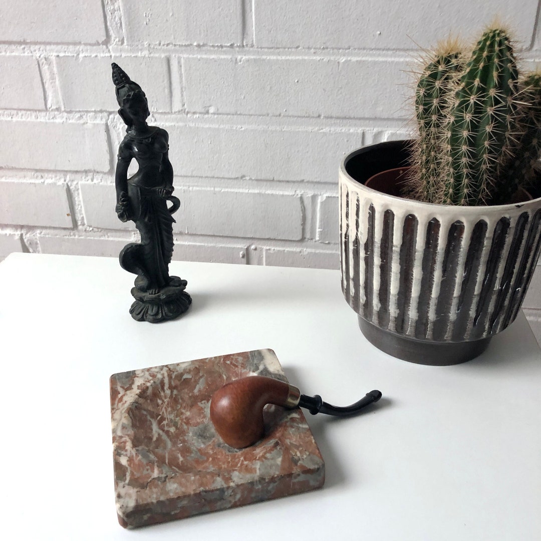 Vintage Marble Ashtray, Natural Stone Ashtray, Mid Century, Pipe ...