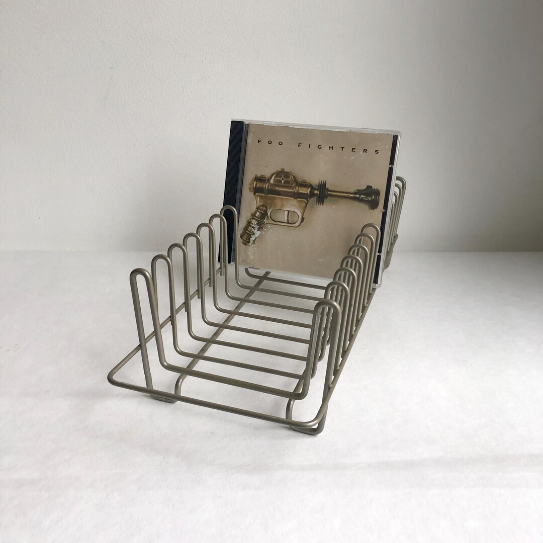 Vintage CD / DVD Stand, CD Shelf String, Grey Metal String - Etsy UK