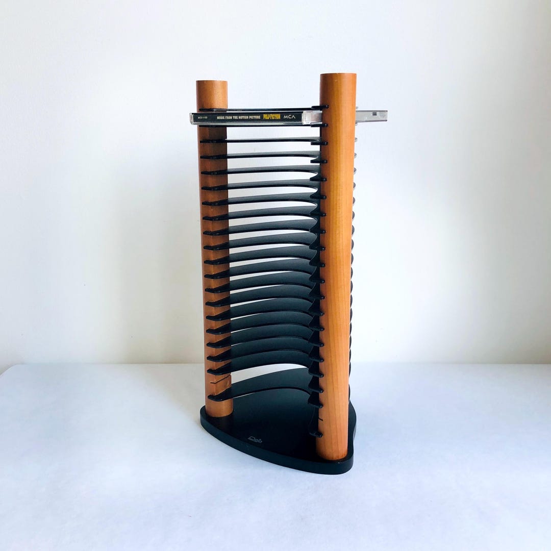 Vintage CD Stand "deja", CD Stand, Shelf 80s, CD Column Wood, Record ...