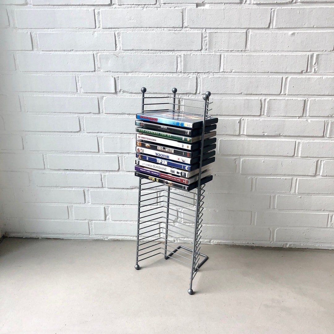 Vintage DVD Shelf DVD Stand Shelf 90s DVD Rack Metal - Etsy